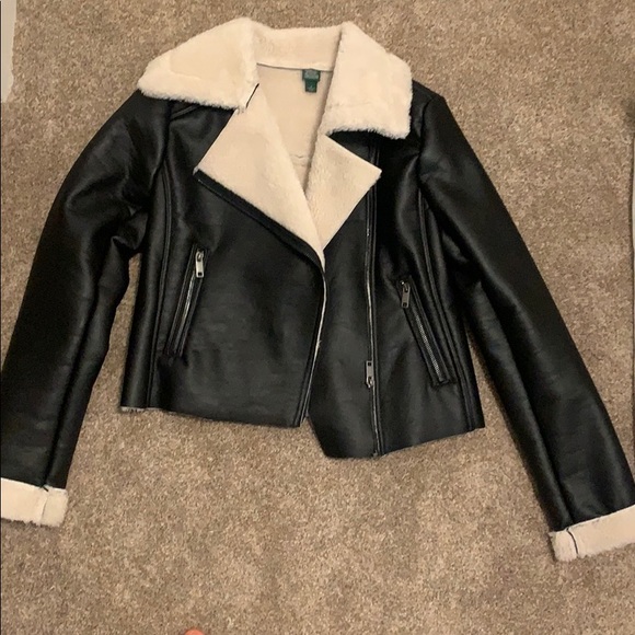 wild fable | Jackets & Coats | Fur Moto Jacket | Poshmark